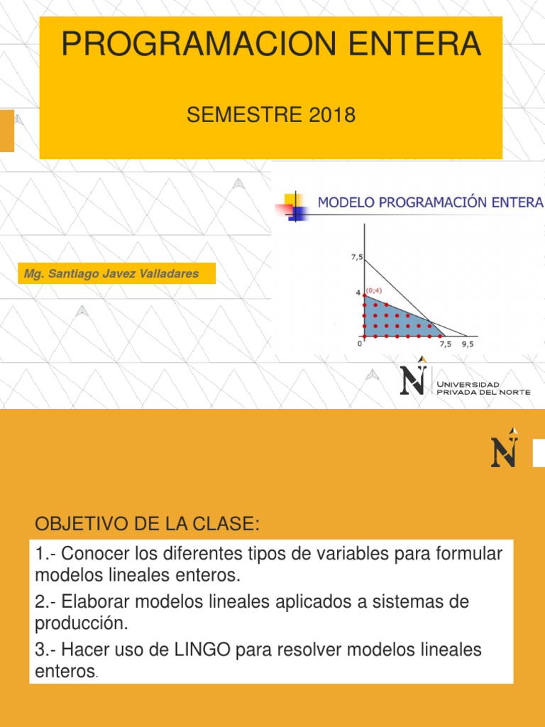 Programación Entera: Modelos y Aplicaciones | PDF | Programación lineal ...