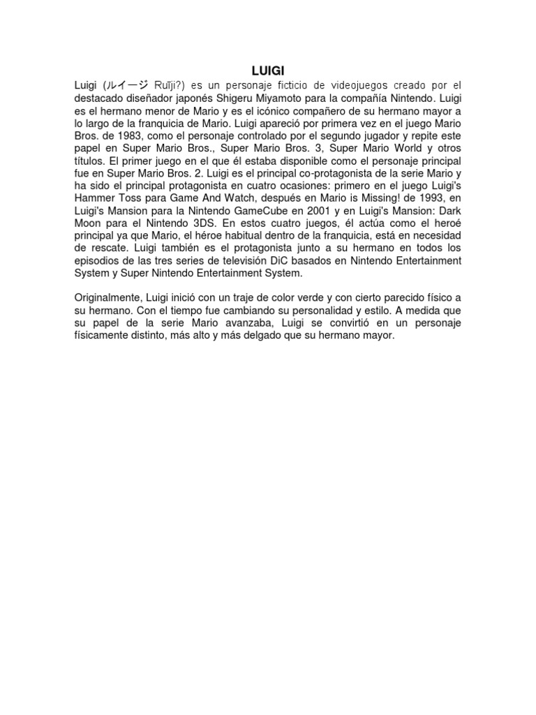 Luigi | PDF