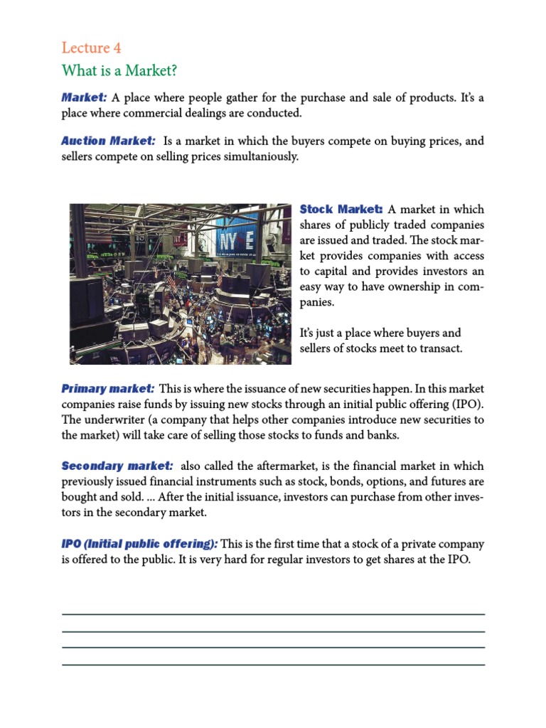 Lecture 4 What Is A Market PDF | PDF