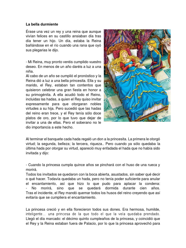 La Bella Durmiente Pdf Hadas Bella Durmiente