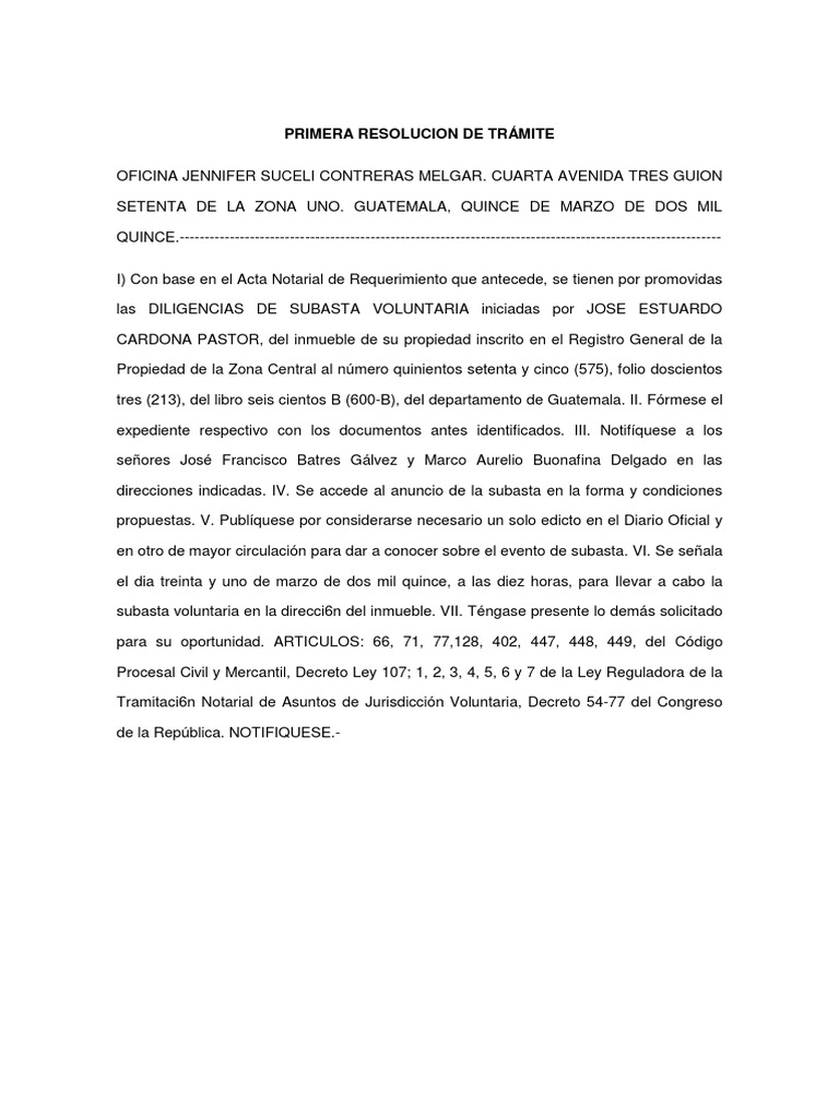 Acta Subasta Voluntaria | PDF | Subasta | Información del gobierno