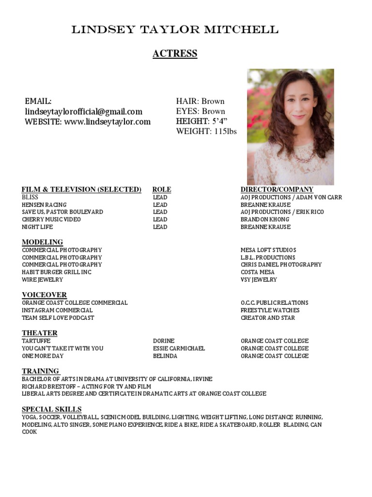 Lindsey TM Resume 04-11-18 With Pic | PDF