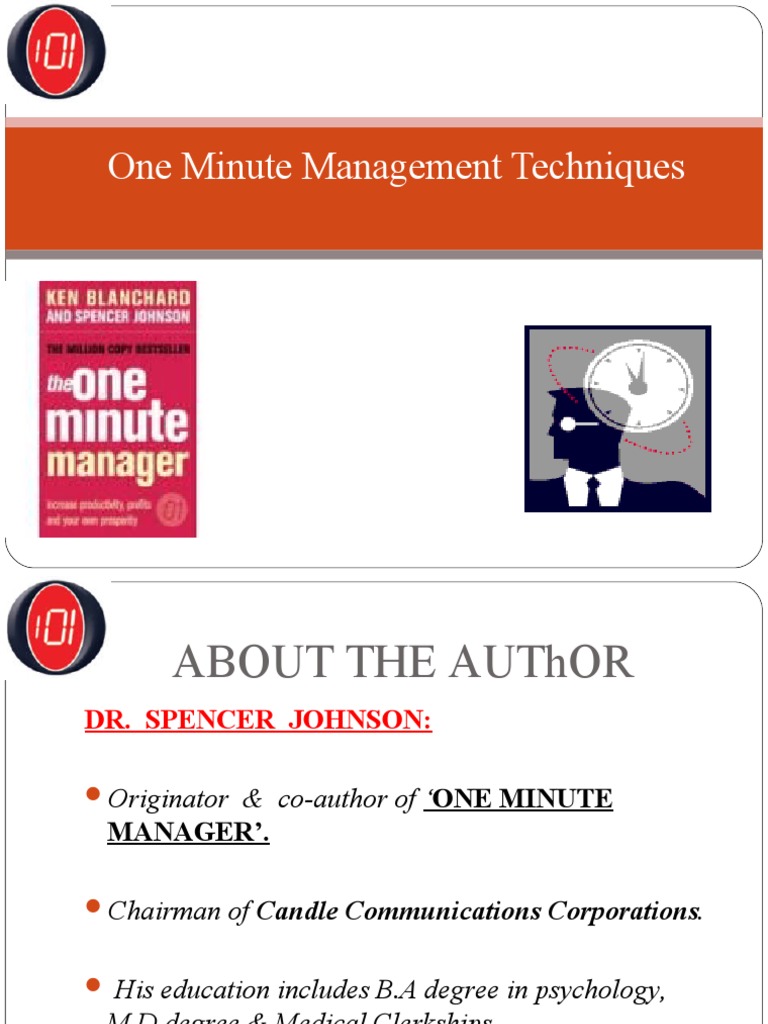 One Minute Management Techniques | PDF | Cognition | Nascar Seasons