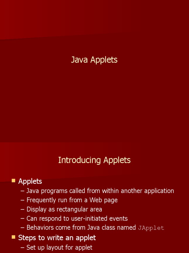 Applet Pdf Class Computer Programming Java Programming Language