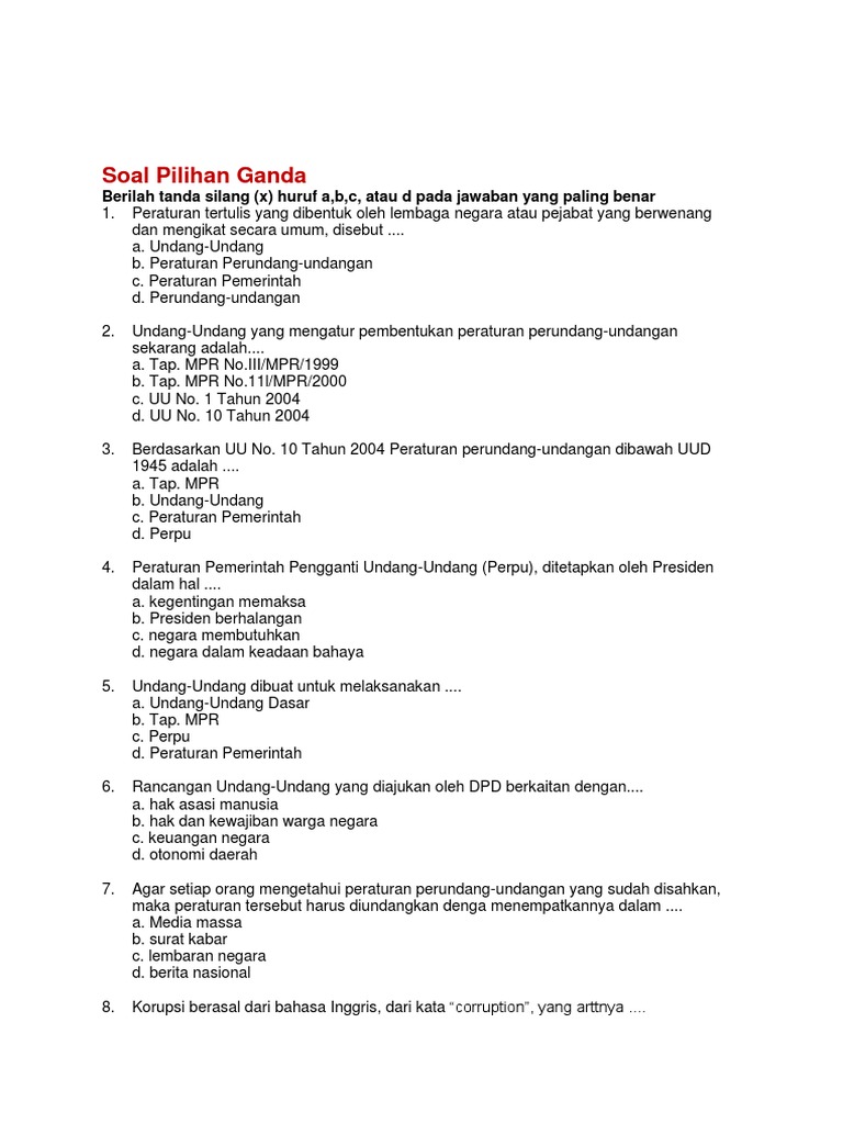 Pilihan Ganda | PDF