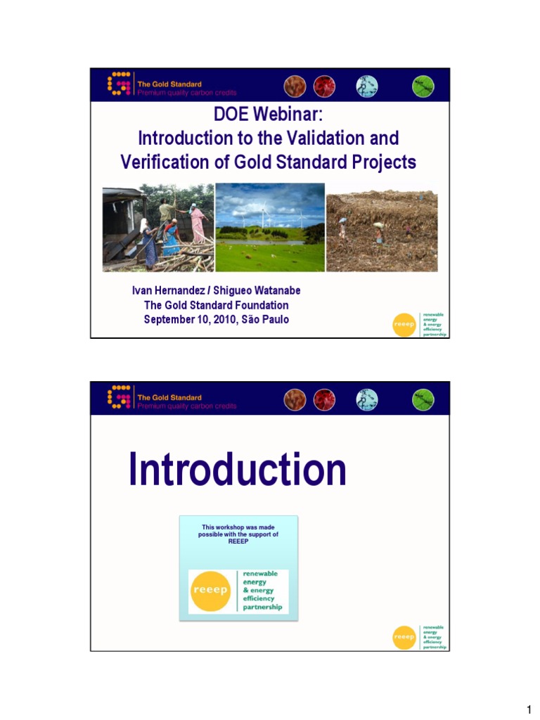 DOE Webinar: Introduction To The Validation and Verification of Gold ...