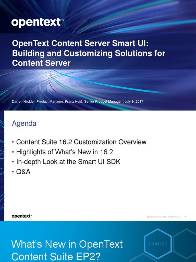 Smart UI, Building and Customizing Solutions For Content Server FINAL ...