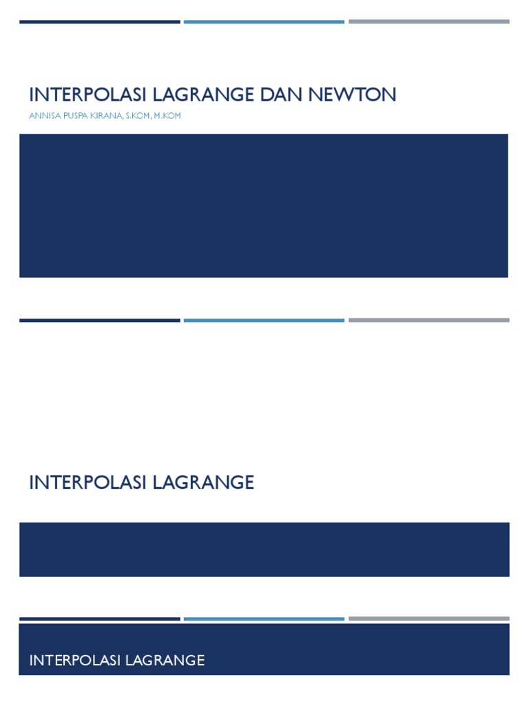 KomNum P11 Interpolasi Polinomial | PDF | Metode & Bahan Ajar