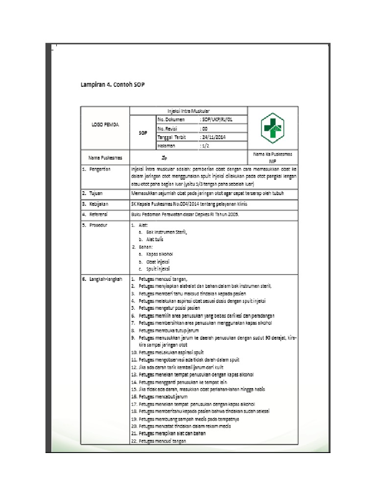 Contoh SOP 11 Langkah | PDF
