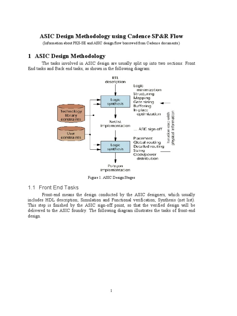 Asic Design Methodology Using Cadence Spandr Flow Pdf Hardware