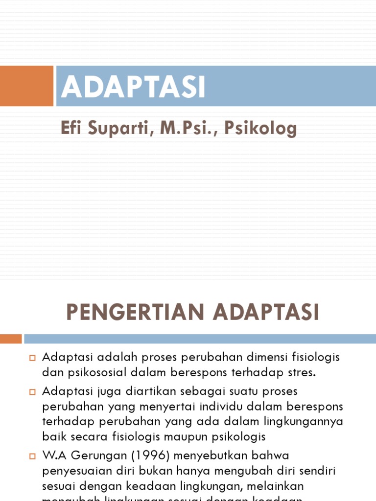 Panduan Adaptasi dan Coping | PDF