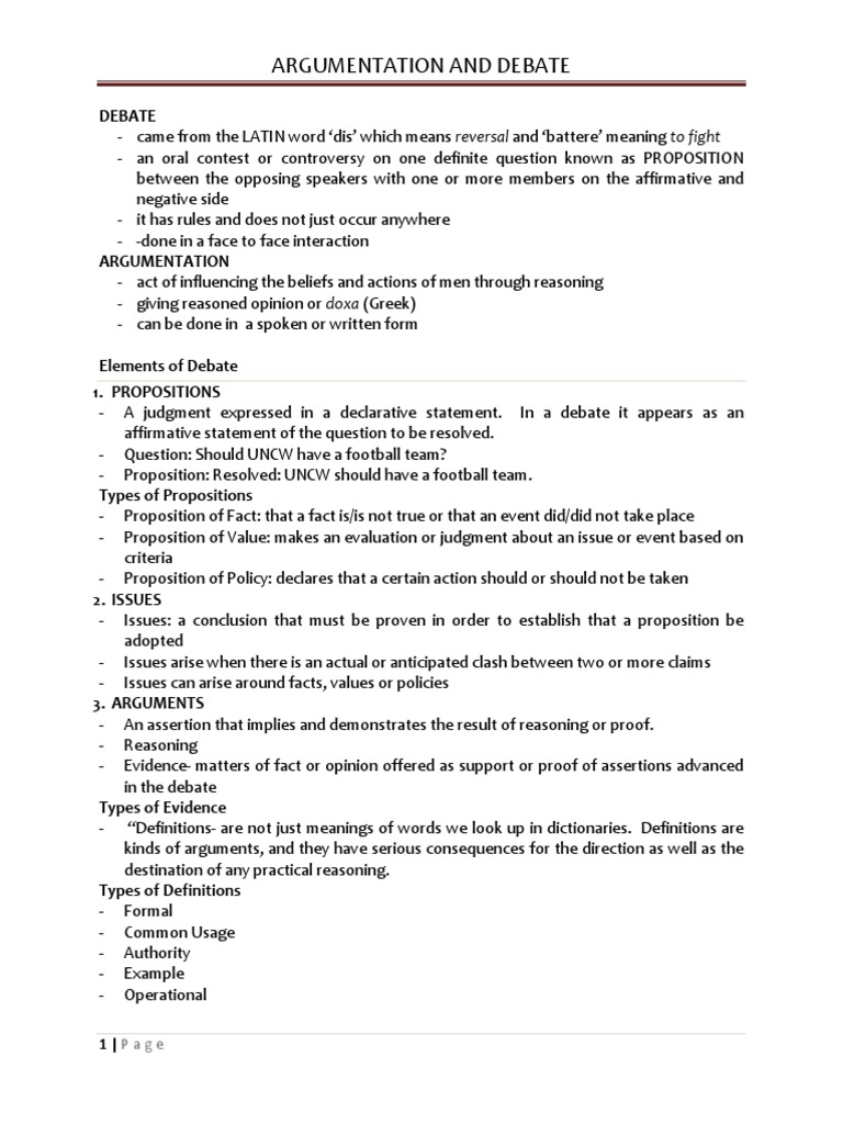 Argumentation and Debate | PDF | Argument | Semiotics