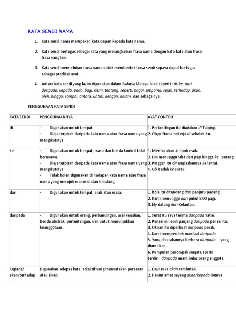 Kata Sendi Nama | PDF