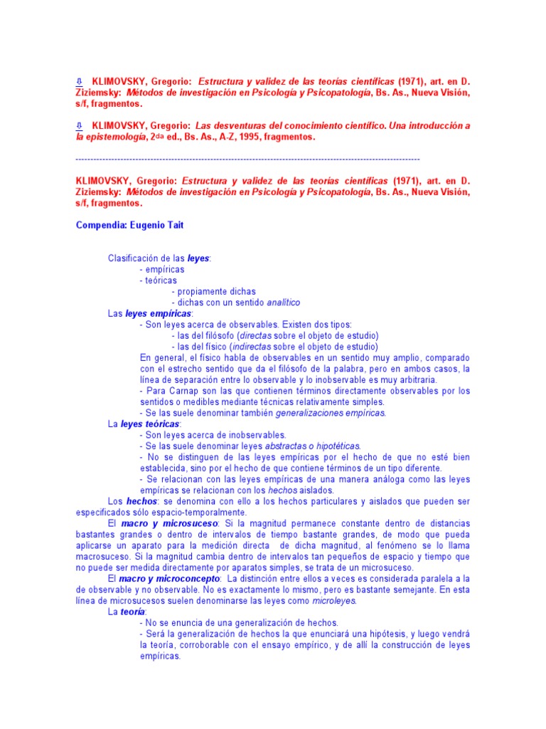 Klimovsky PDF | PDF | Razonamiento inductivo | Teoría