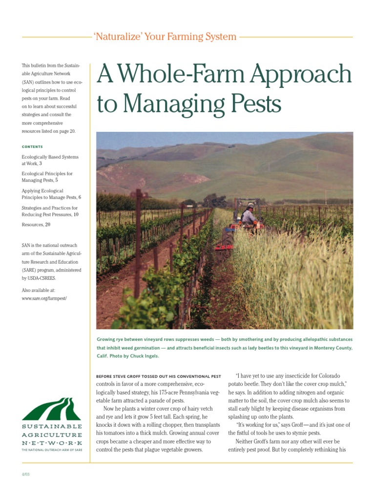 A Whole-Farm Approach To Managing Pests | PDF | Crop Rotation | Weed