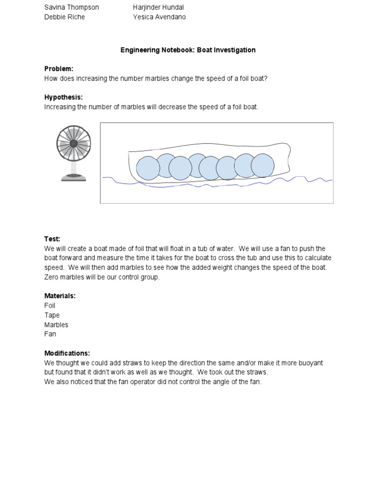 Engineering Notebook - Boat | PDF | Nature