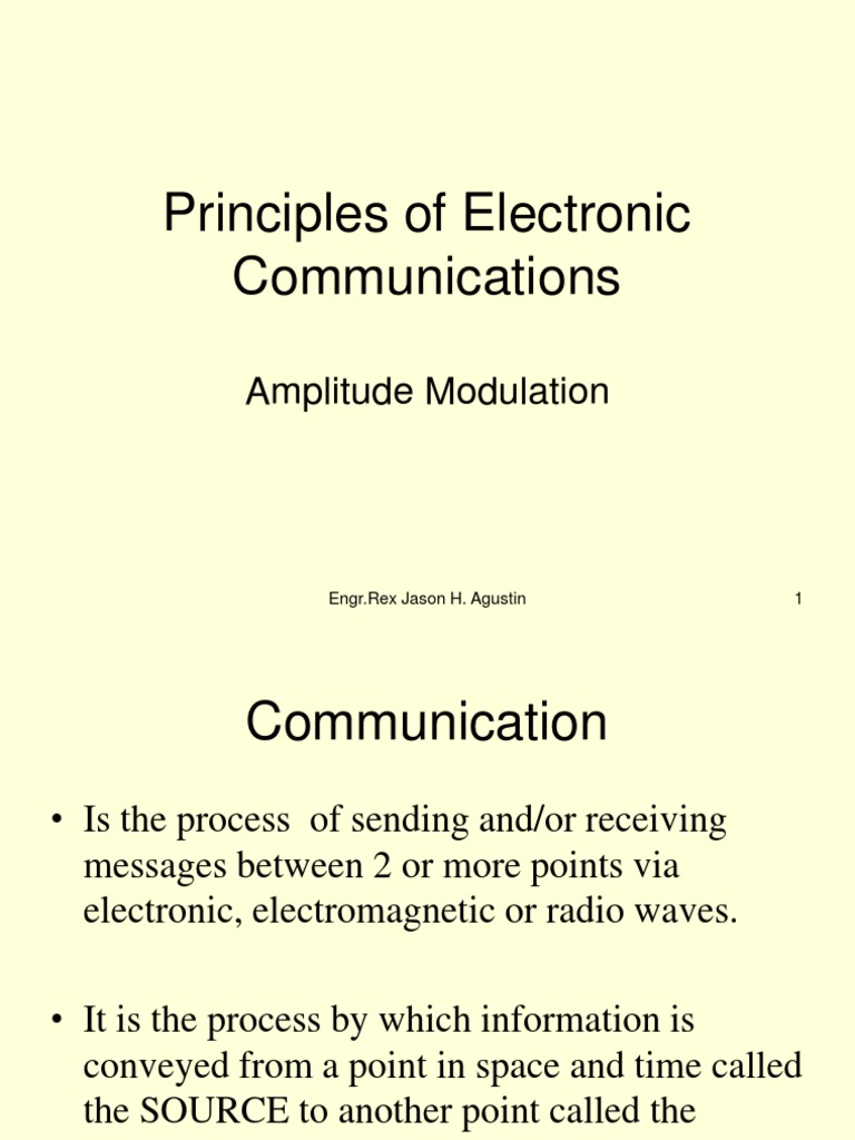 Principles of Communications (Am) | PDF | Modulation | Amplifier