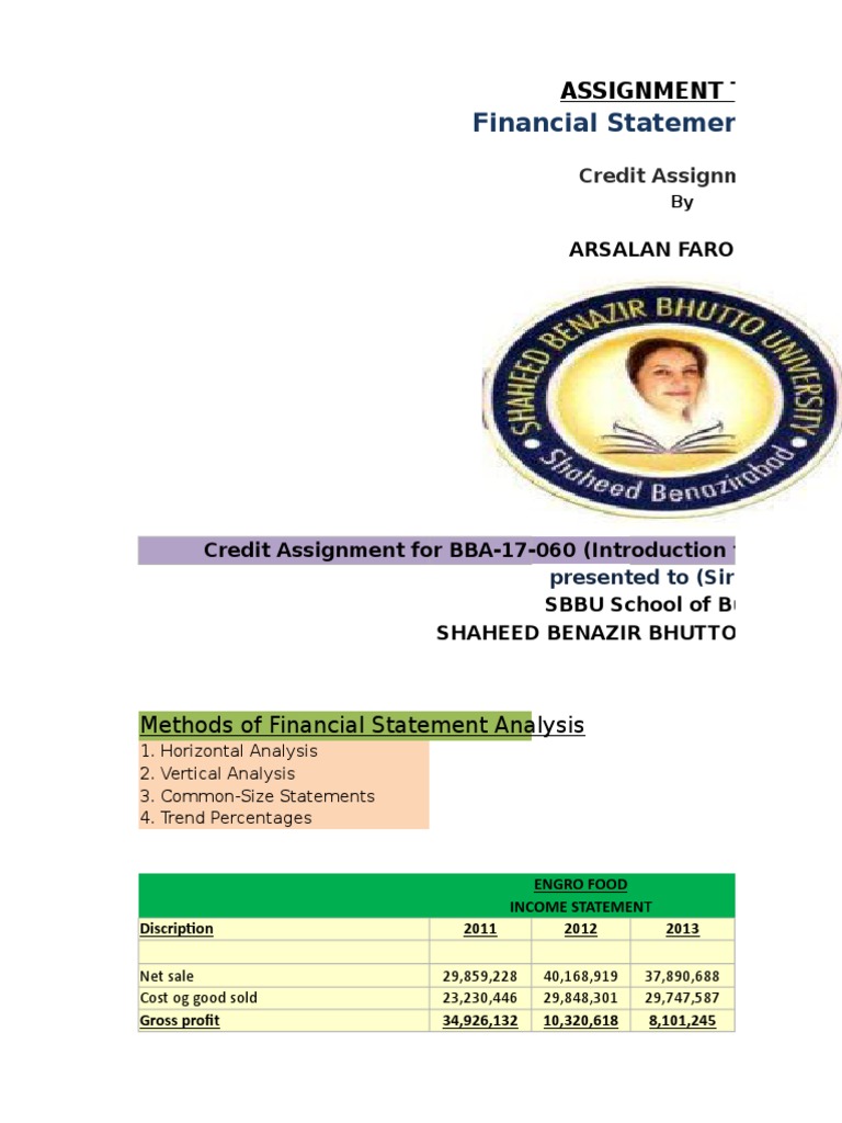 Financial Statements Analysis: Arsalan Farooque | Download Free PDF | Expense | Dividend