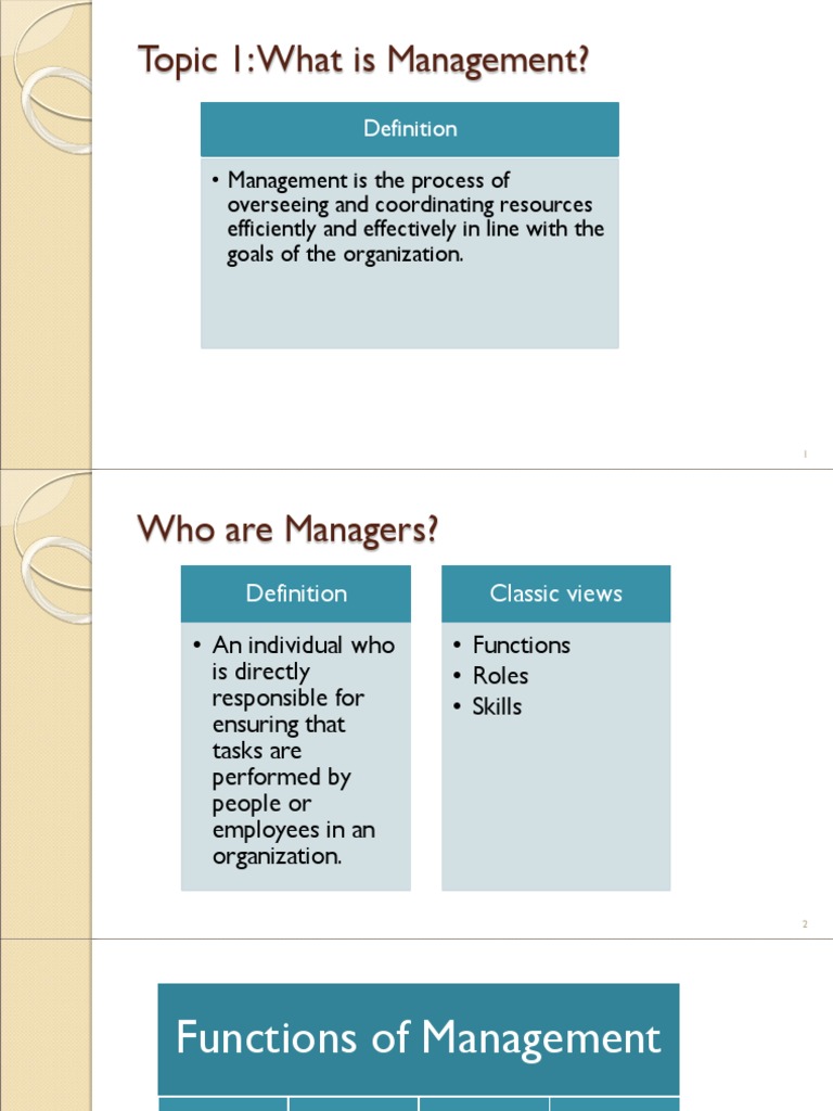 Understanding Management Basics | PDF | Self-Improvement