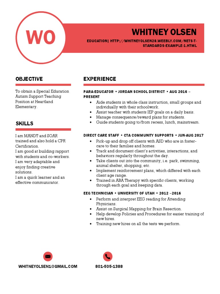 Whitney Olsen Resume 2018 | PDF | Further Education