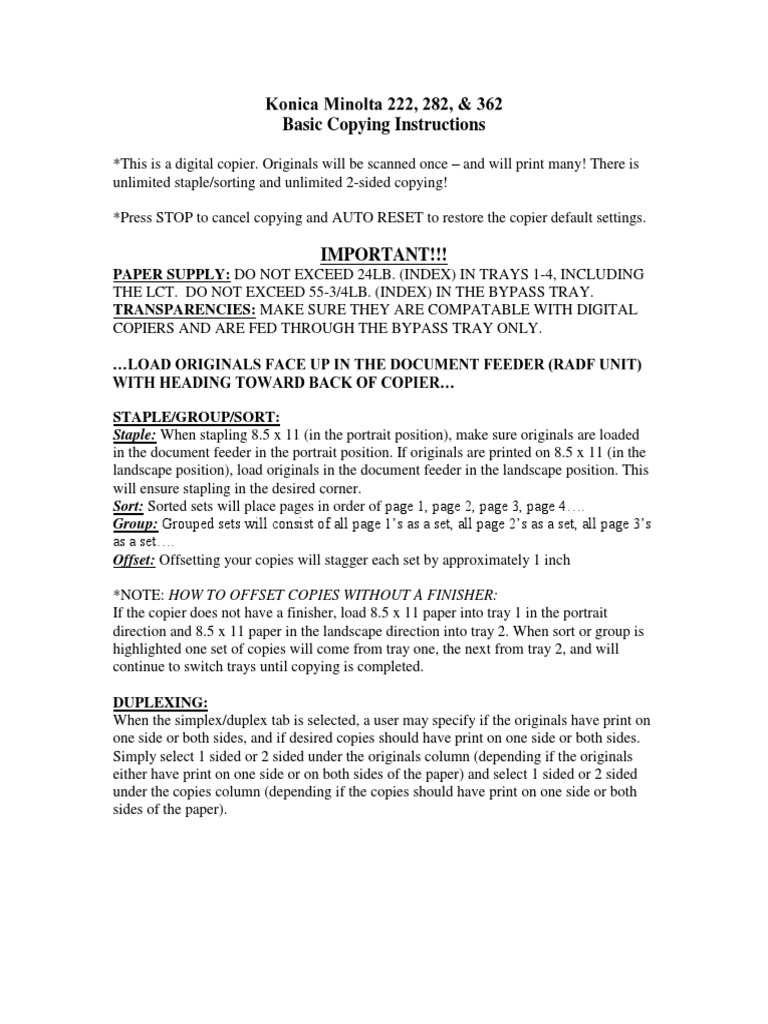 Basic Copying Instructions | PDF | Photocopier | Envelope