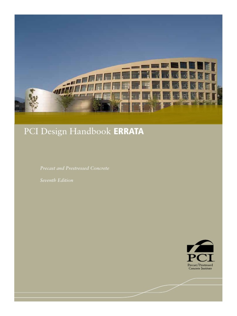 Errata - PCI Design Handbook - Seventh Edition | PDF | Precast Concrete ...