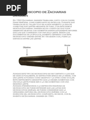Microscopio De Zacharias Janssen Compound Monocular Microscope