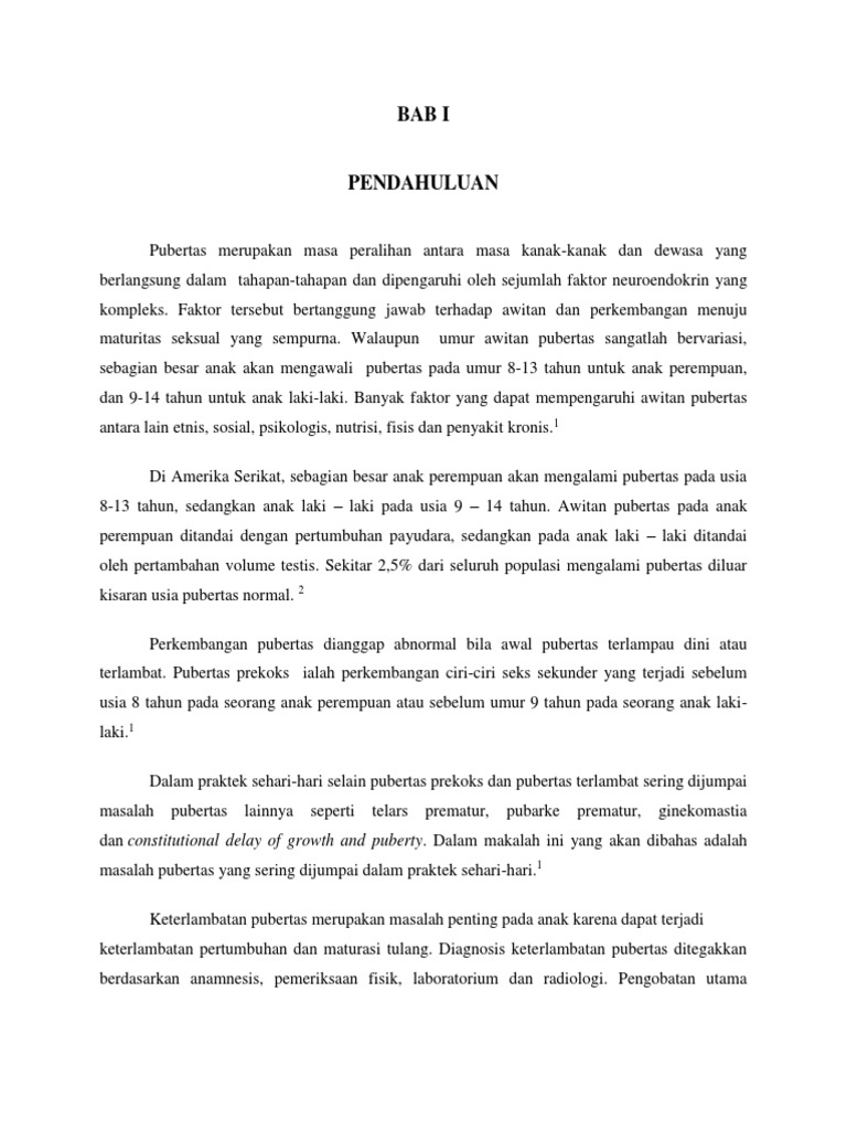 Pubertas Merupakan Masa Peralihan Antara Masa Kanak | PDF | Pengembangan Diri | Sains & Matematika