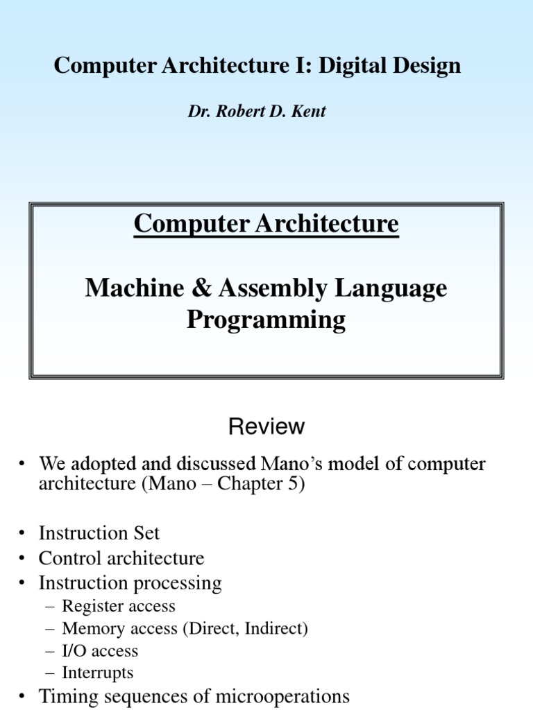 Computer Architecture I: Digital Design | PDF | Assembly Language ...