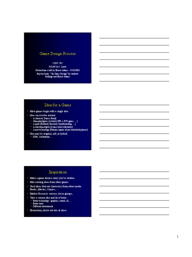 Game Design Process | PDF | Gaming | Leisure