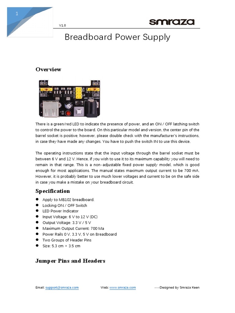 Breadboard PowerSupply-datasheet | PDF | Business