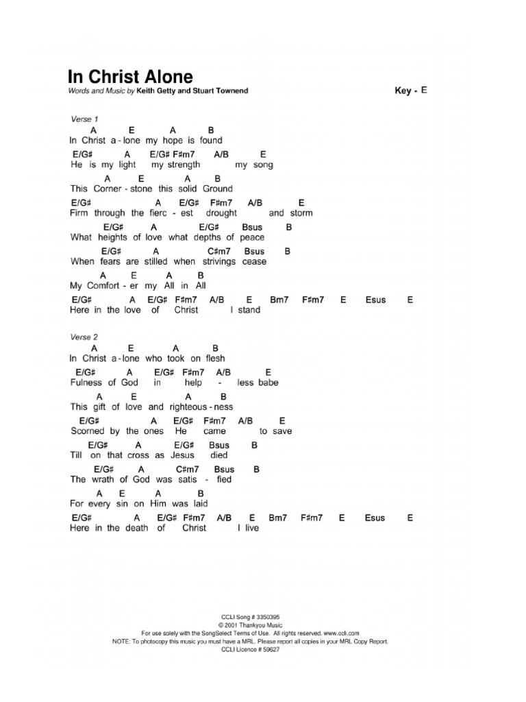 In Christ Alone E PDF | PDF