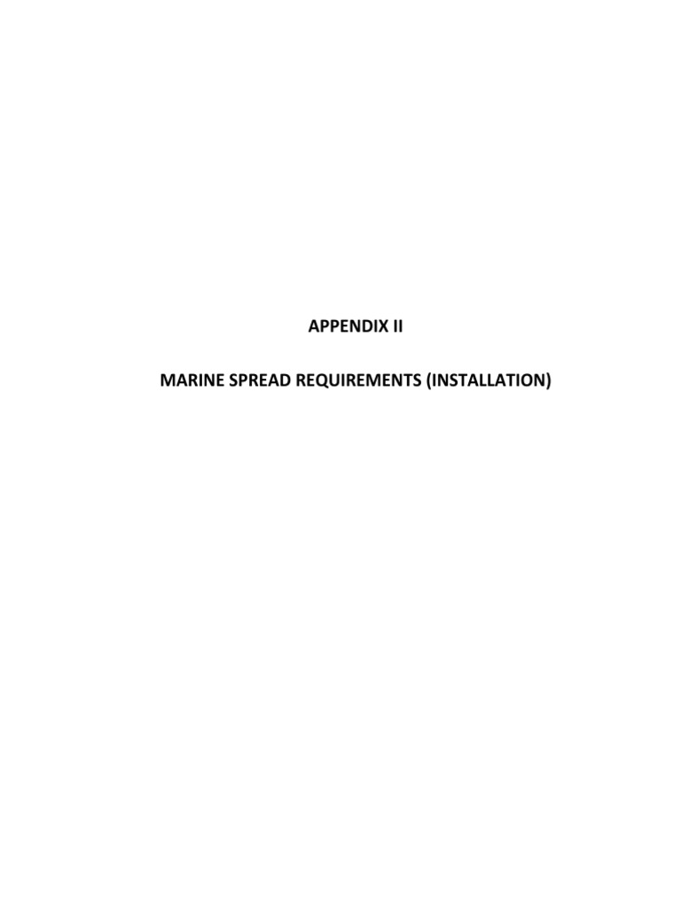 Appendix II - Marine Specification (Installation) | PDF | Anchor ...