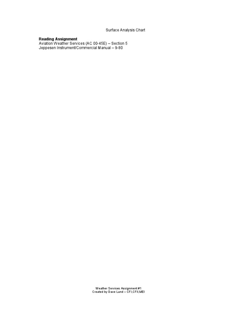 Reading Assignment: Surface Analysis Chart | PDF | Weather | Physical ...