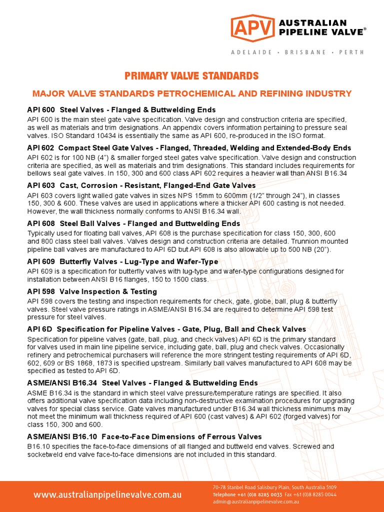 Valve Standards ANSI ASME PDF | PDF | Leak | Valve