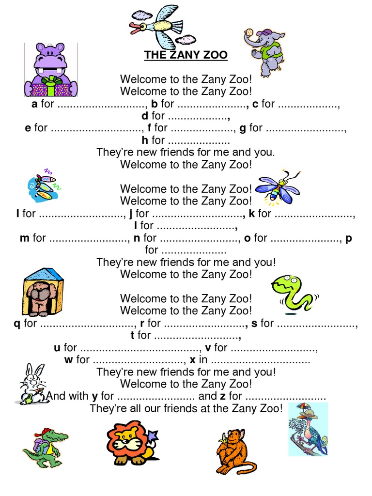 The Zany Zoo | PDF | Language Arts & Discipline