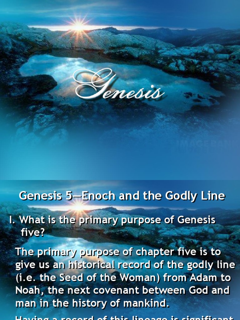 09 Genesis 5 Enoch and The Godly Line 1 | PDF | Enoch (Ancestor Of Noah ...