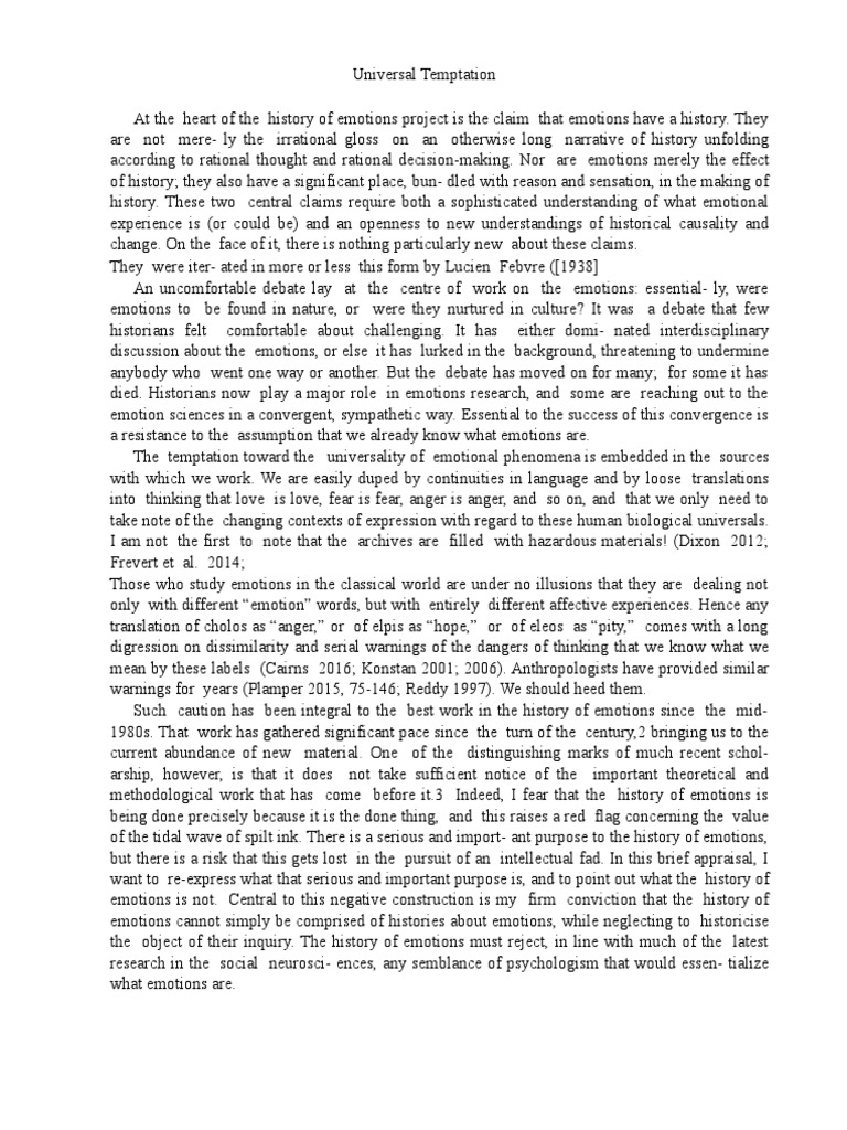 Universal Temptation | PDF | Emotions | Anger