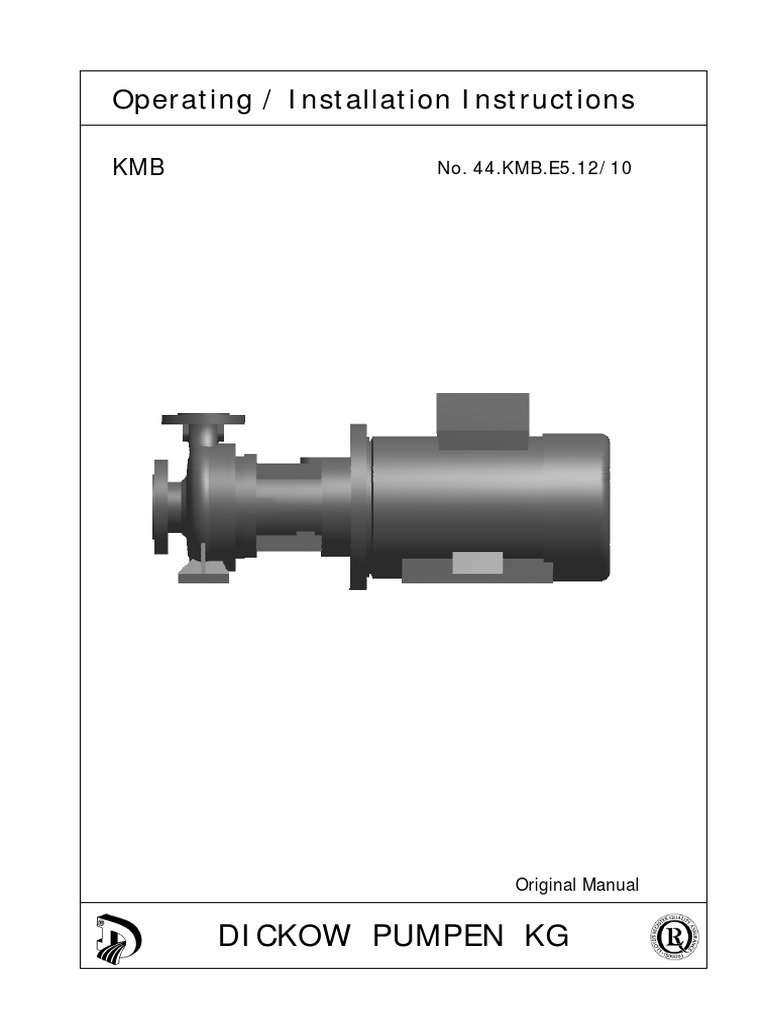 KMB Iom | PDF | Pump | Bearing (Mechanical)