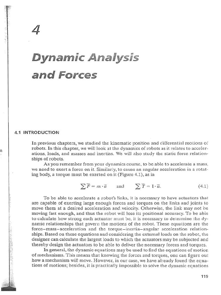 Chapter4 DynamicAnalysis | PDF | Lagrangian Mechanics | Kinetic Energy
