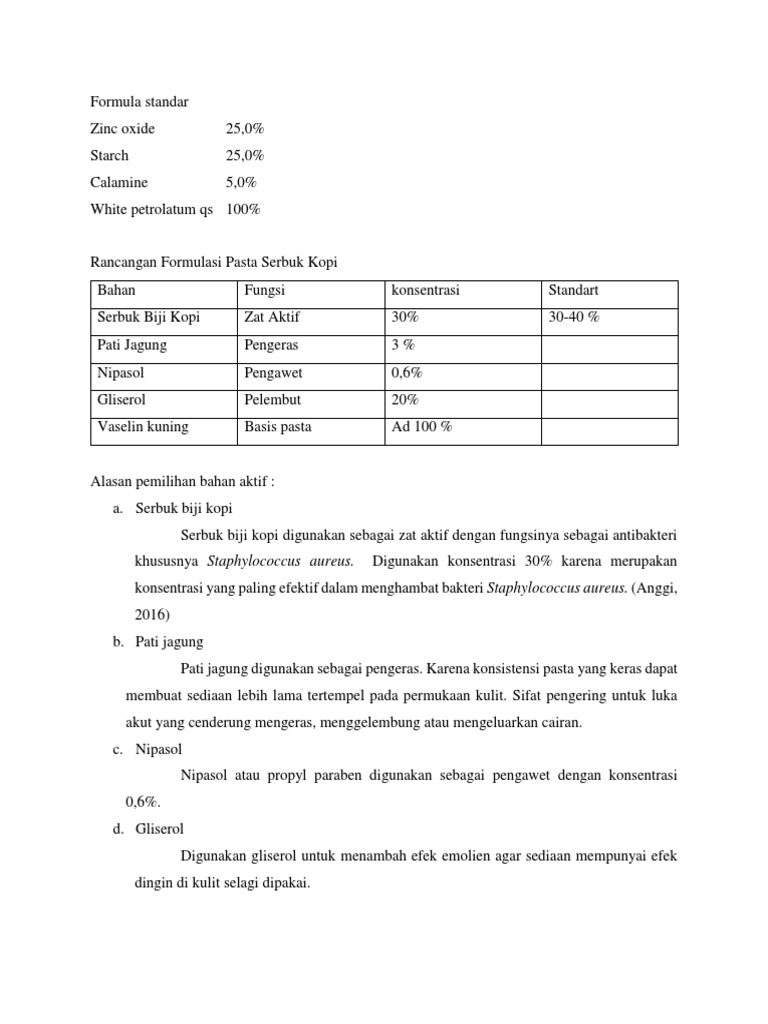 Formulasi Pasta | PDF