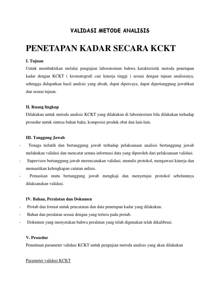 Validasi Metode Analisis | PDF
