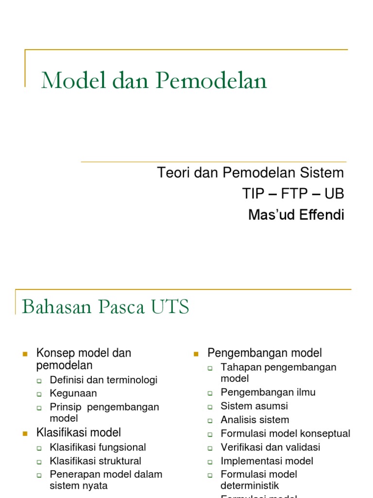 Pemodelan: Teori dan Aplikasi | PDF | Komputer