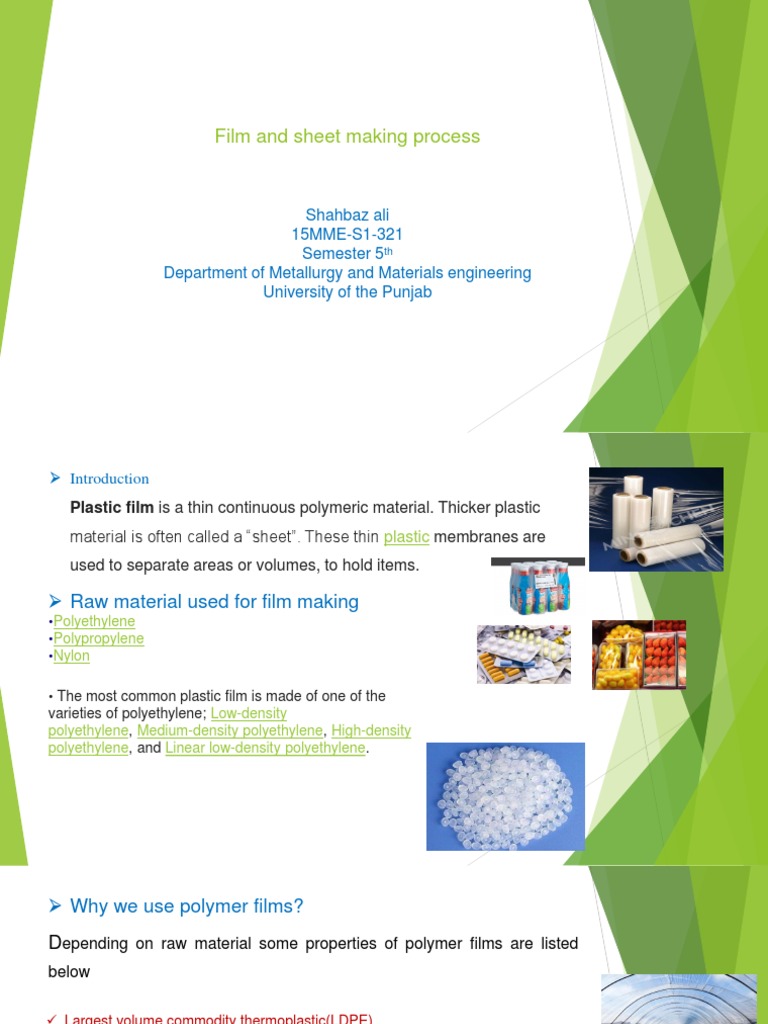 Film and Sheet Making Process | PDF | Polyethylene | Thermoplastic