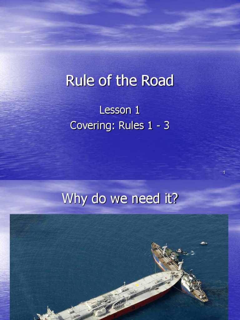 RoR - Lesson 1 - Rules 1-3 | PDF | Ships | Water Transport