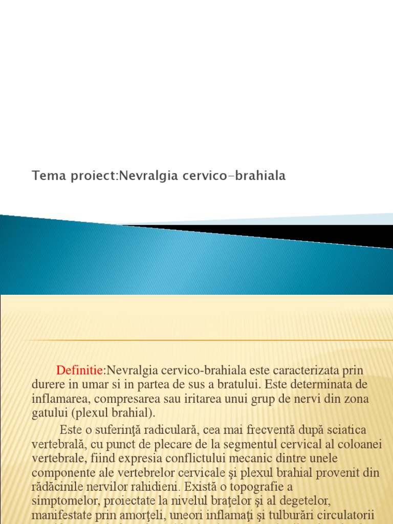 Nevralgia Cervico-Brahiala | PDF