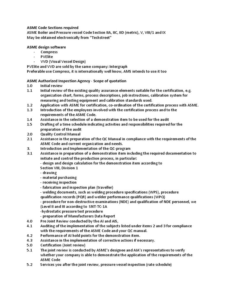 ASME Certification. | PDF | Certification | Audit