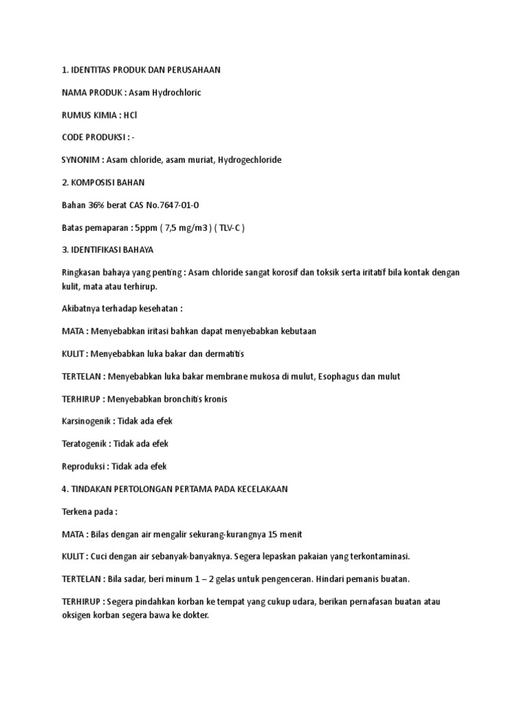 Bahaya dan Penanganan HCl dan NaOH | PDF