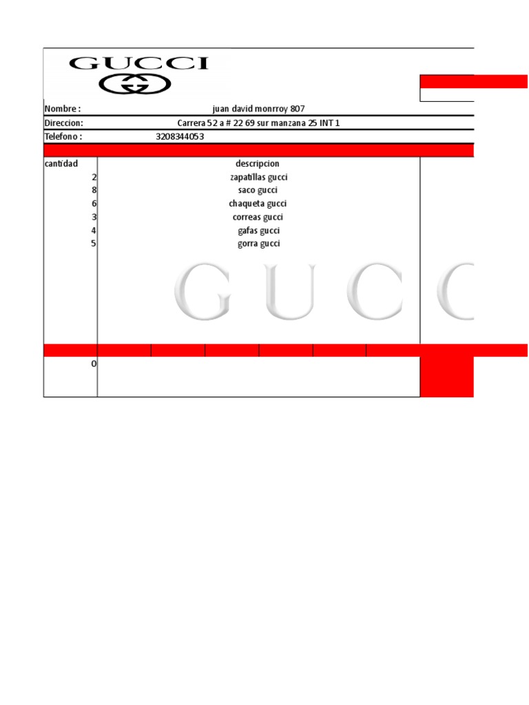 Factura Gucci | PDF