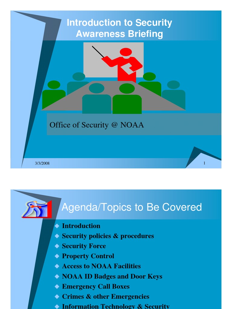 NOAA Intro To Security Awareness | PDF | Computer Security | Security